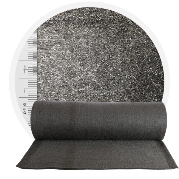 Steel wool 0000 - 1000 mm, ± 1000 g/m² - Per metre or 25-metre roll.